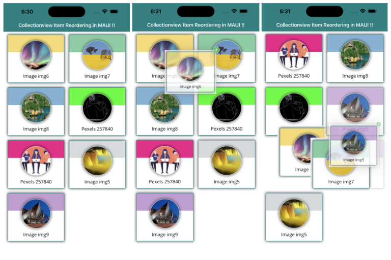 How To Apply Item Reordering To Collectionview Griditemslayout In Maui 0352